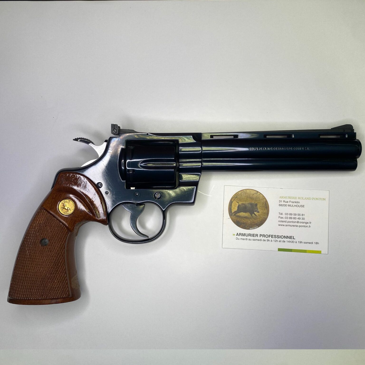 Revolver Colt Python Cal. 38 Spécial / 357 Magnum – Armurerie Roland PONTON